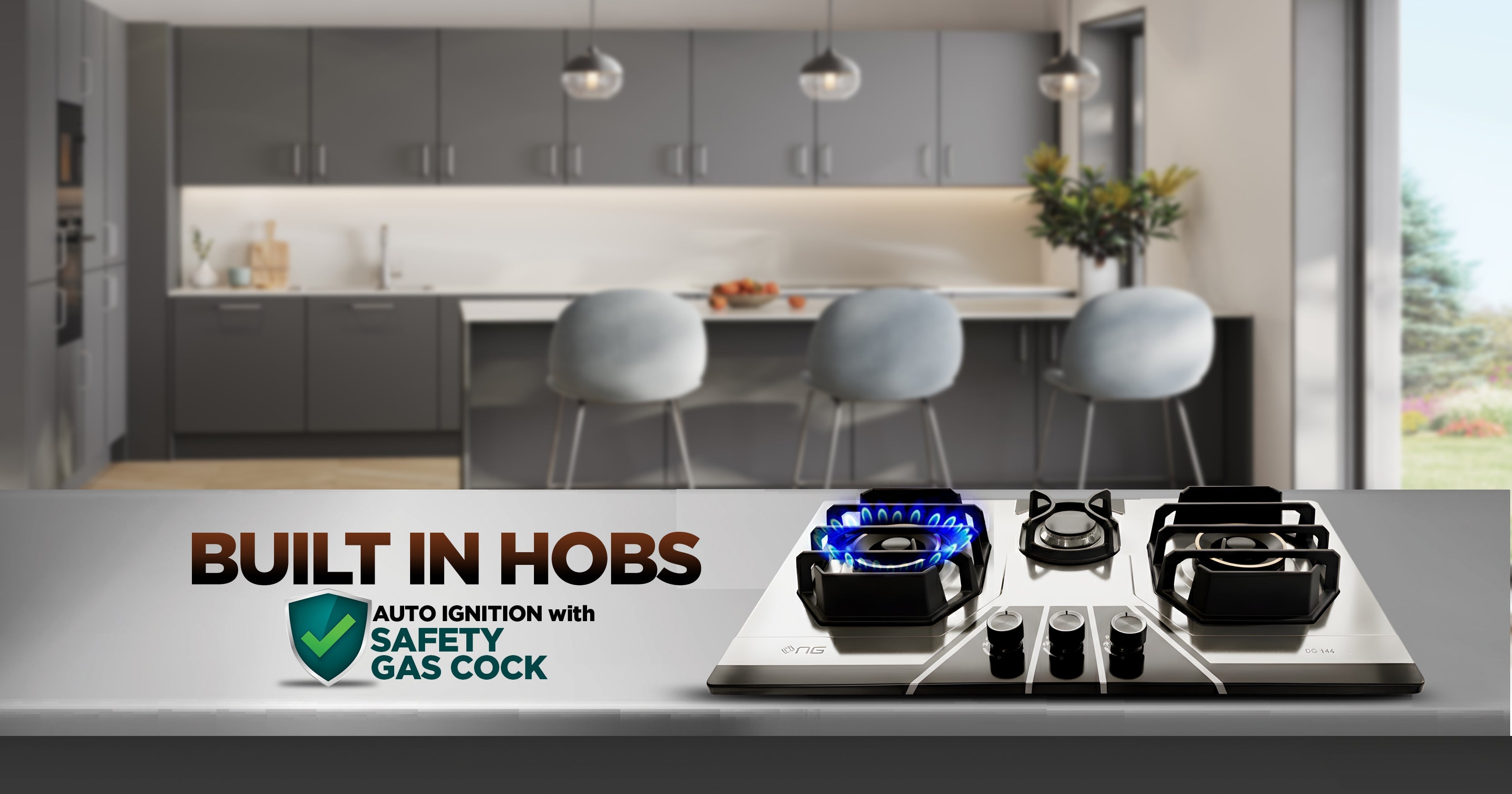 NasGas Kitchen Built In Hobs | Glass & Steel Gas Hobs – NASGAS ELECTRIC