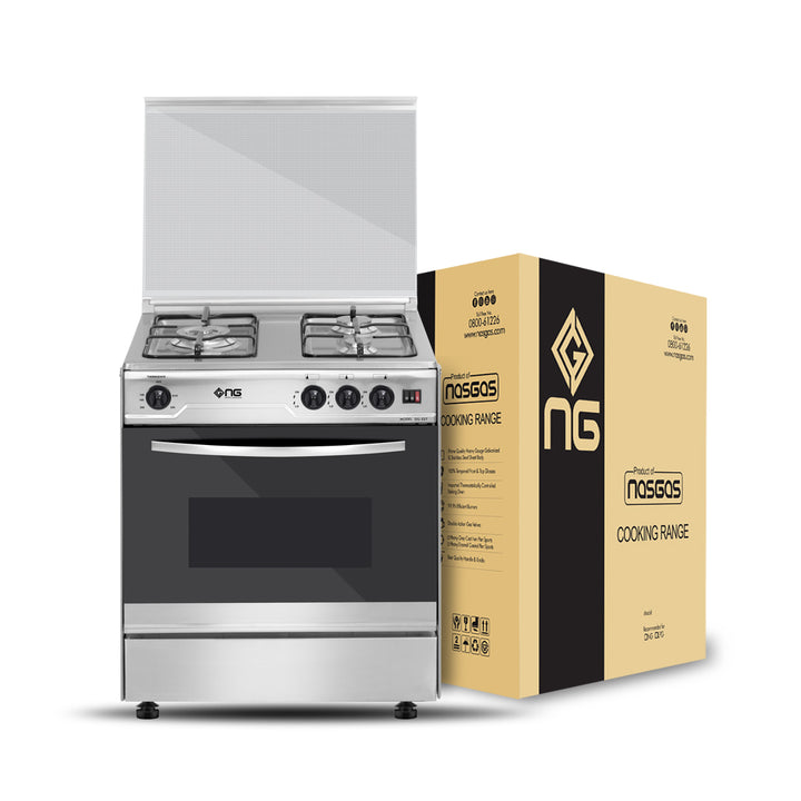 NasGas Cooking Range DG-327 - 3 Burner Single Door Stainless Steel ...